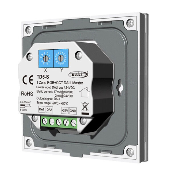 1 Zone Wall Mounted Control RGB+CCT DALI Touchpanel - FlexCUBE